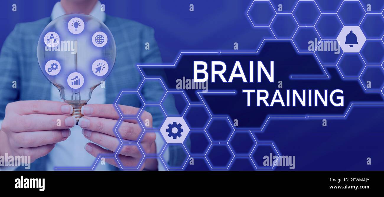 Conceptual display Brain Training, Conceptual photo mental activities ...