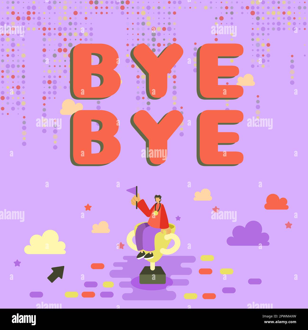 Writing displaying text Bye Bye, Conceptual photo Greeting for leaving ... Writing displaying text Bye Bye, Conceptual photo Greeting for leaving ...