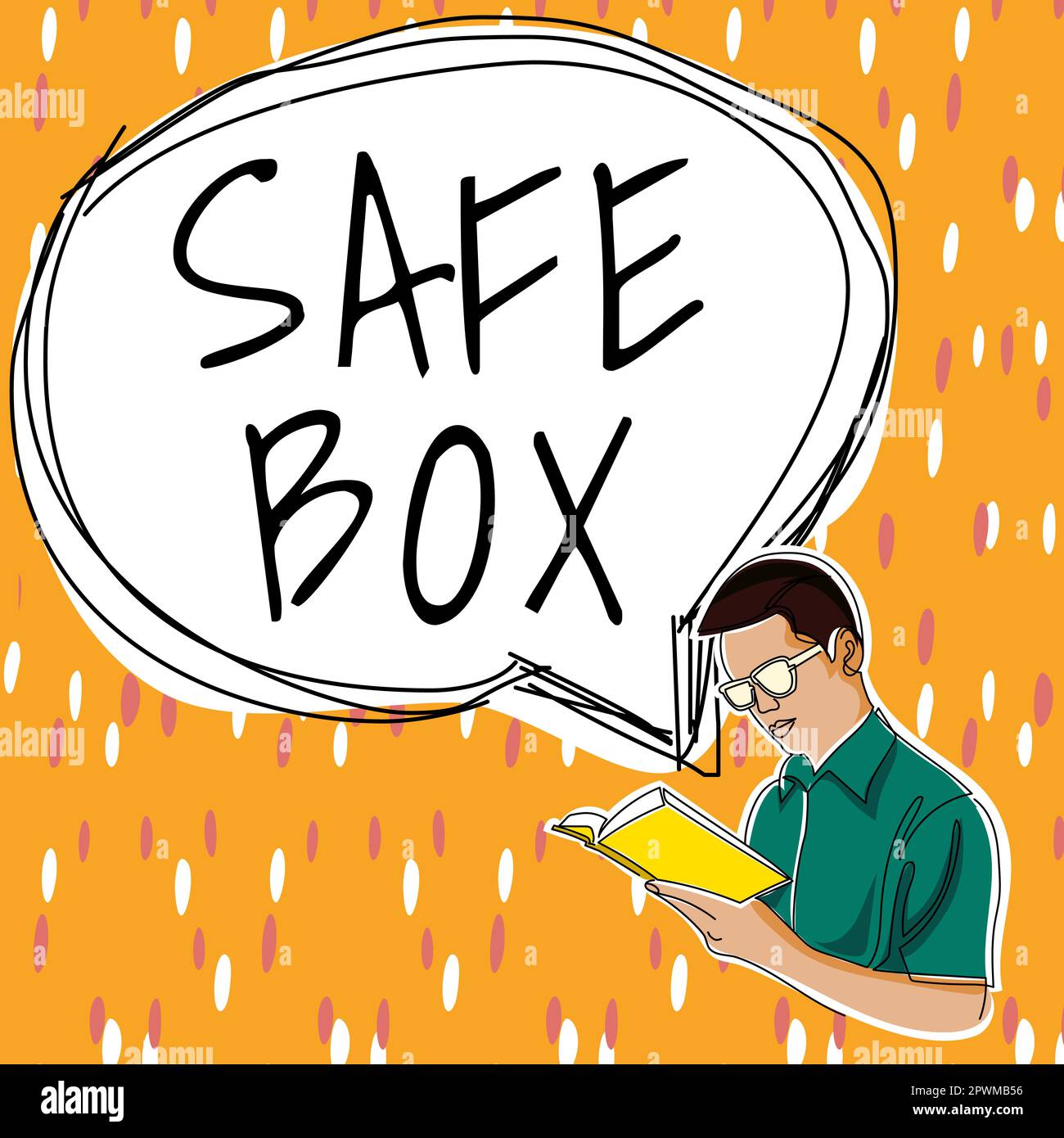 Text sign showing Safe Box, Business overview A small structure where ...