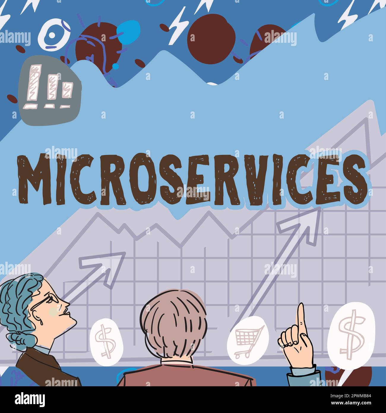 Sign displaying Microservices, Concept meaning Software development ...