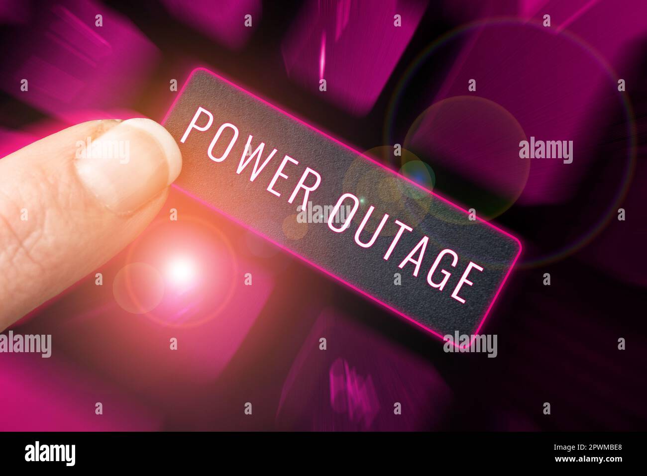 Sign displaying Power Outage, Concept meaning The ability to influence ...