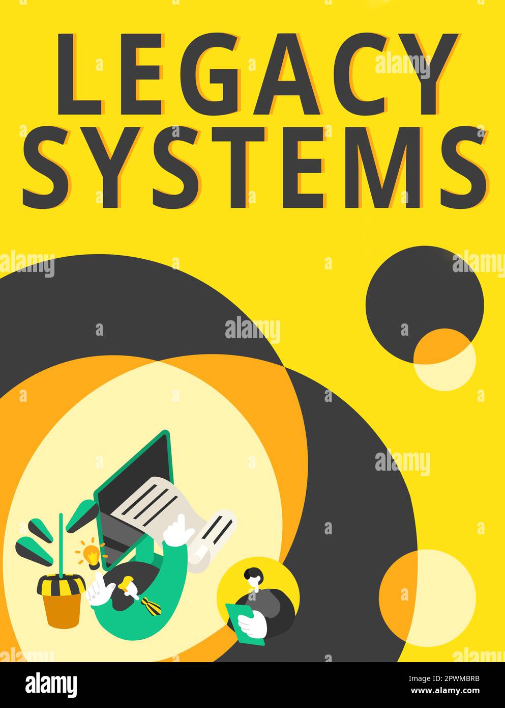 Hand writing sign Legacy Systems, Word Written on old method technology ...