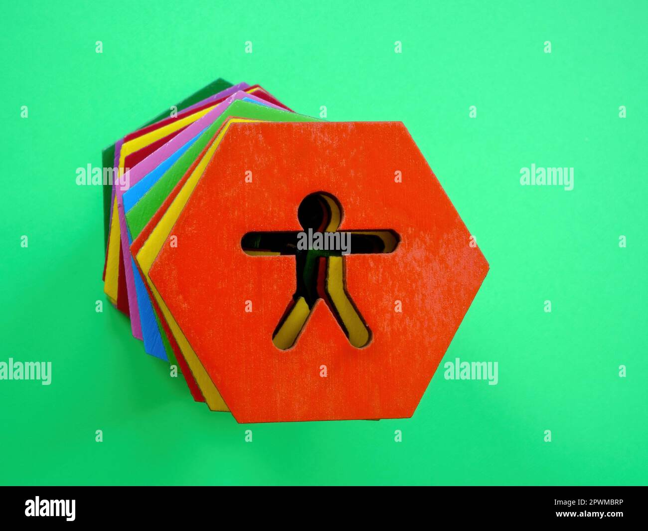 A column of multi-colored figurines. Cultural integrity and diversity ...