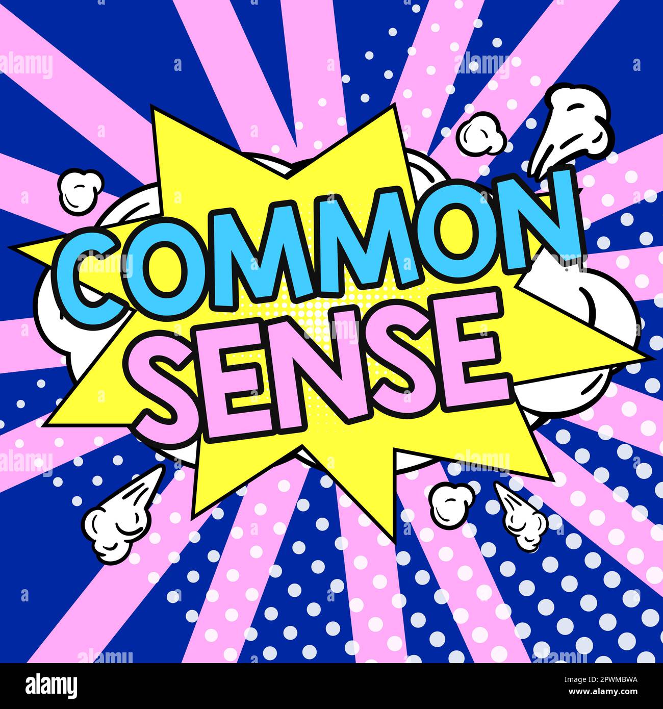 Conceptual caption Common Sense, Business approach having good sense ...
