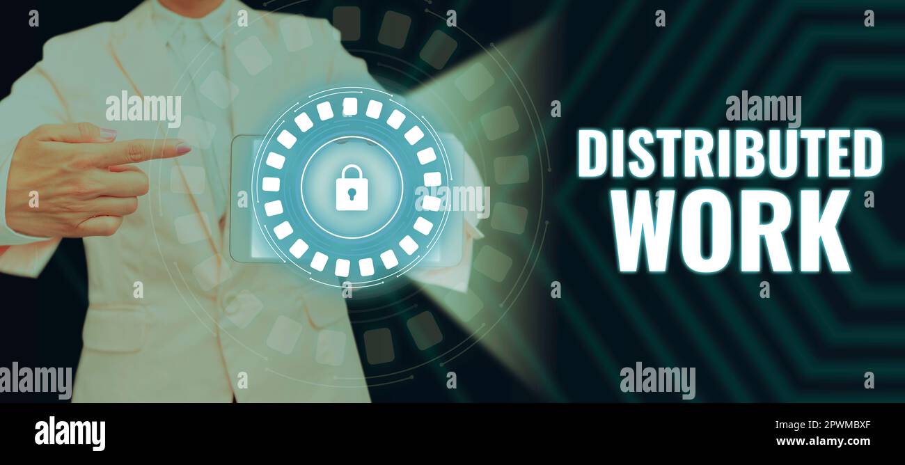 Inspiration showing sign Distributed Work, Business concept practiced ...