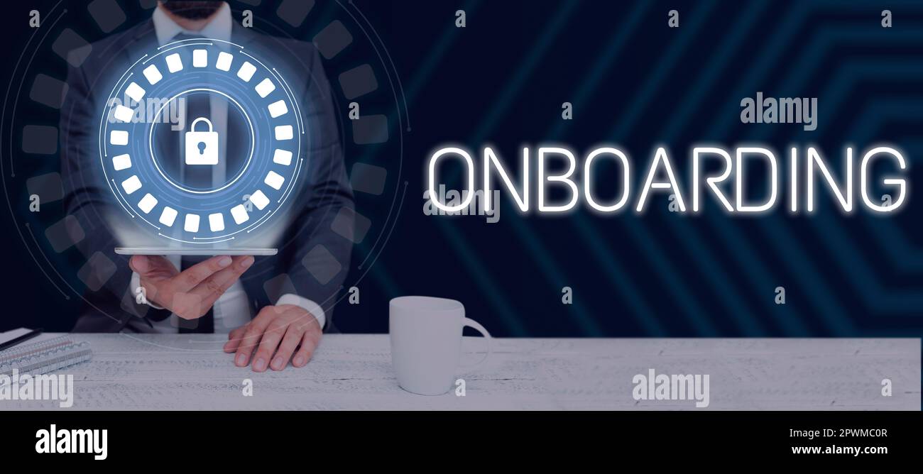 Conceptual caption Onboarding, Business showcase Action Process of ... Conceptual caption Onboarding, Business showcase Action Process of ...