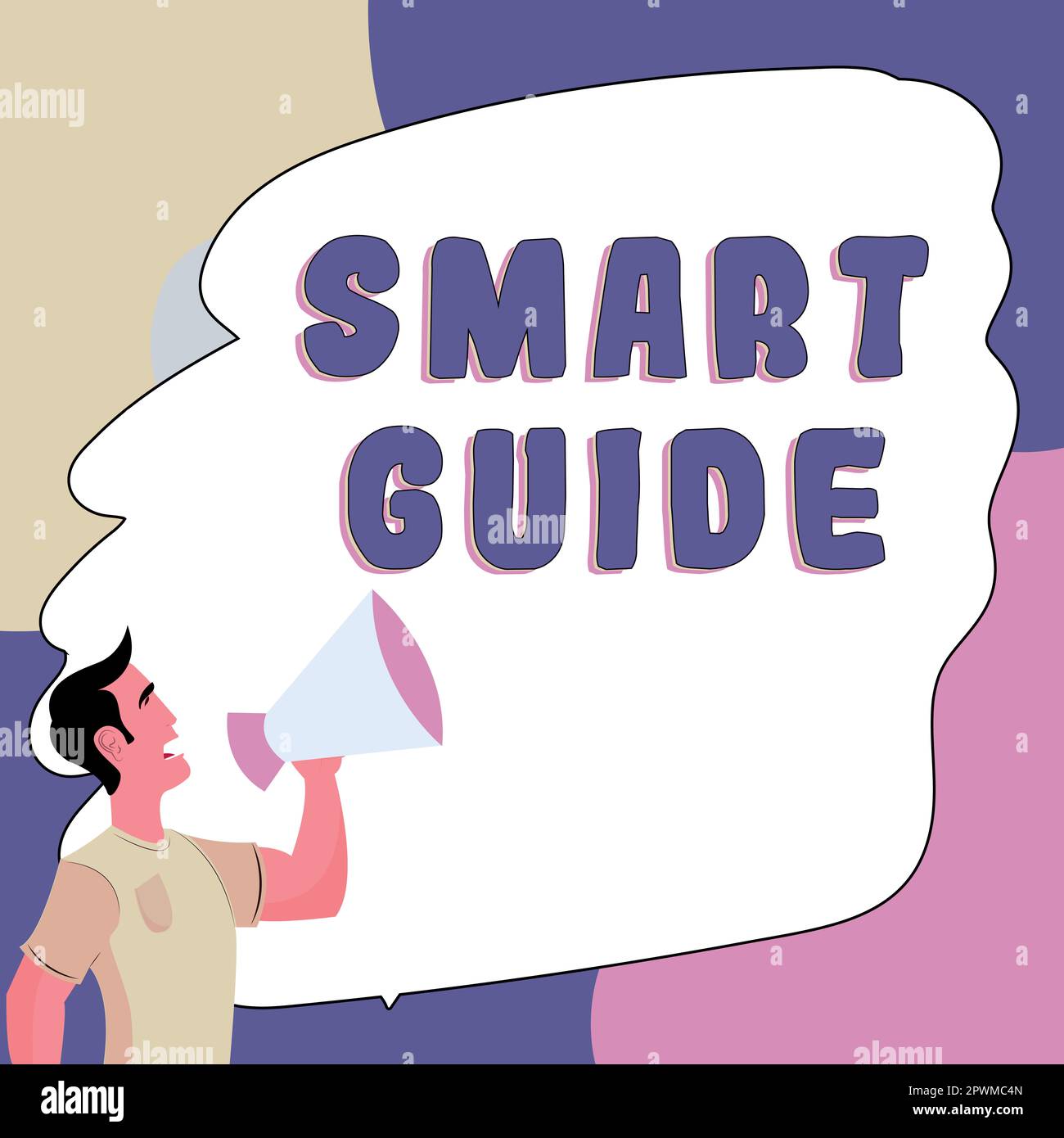 Text sign showing Smart Guide, Word Written on used to guide the ...