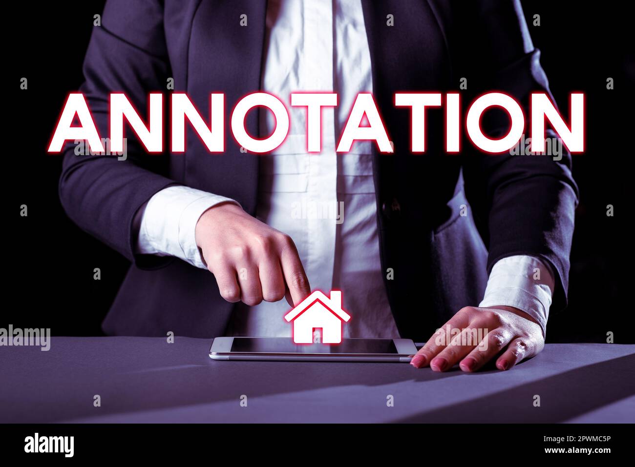 Conceptual caption Annotation, Word for note added by way of comment or ...