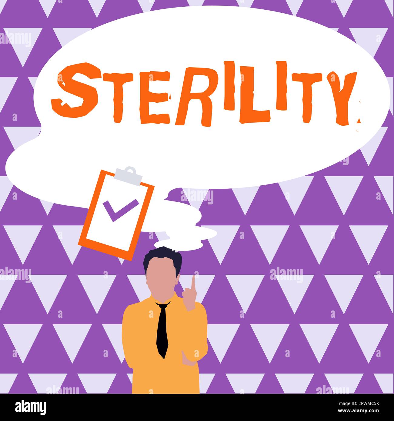 Text caption presenting Sterility, Business showcase a condition of ...