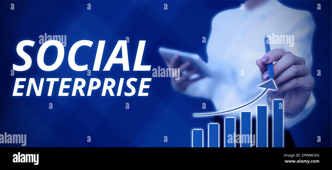 Text caption presenting Social Enterprise, Business idea Business that ...