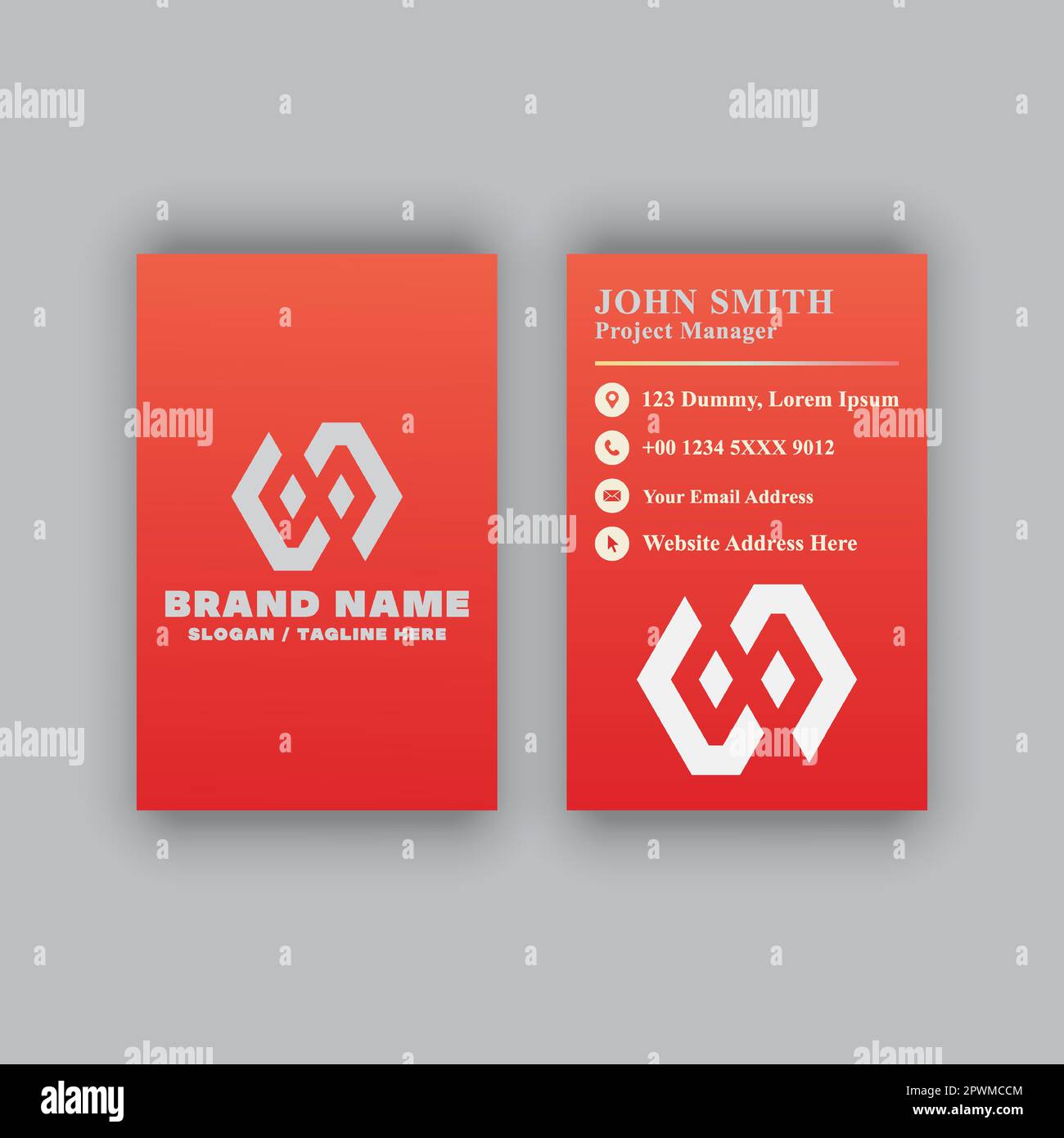 Simple, modern and elegant business card design template. Editable ...