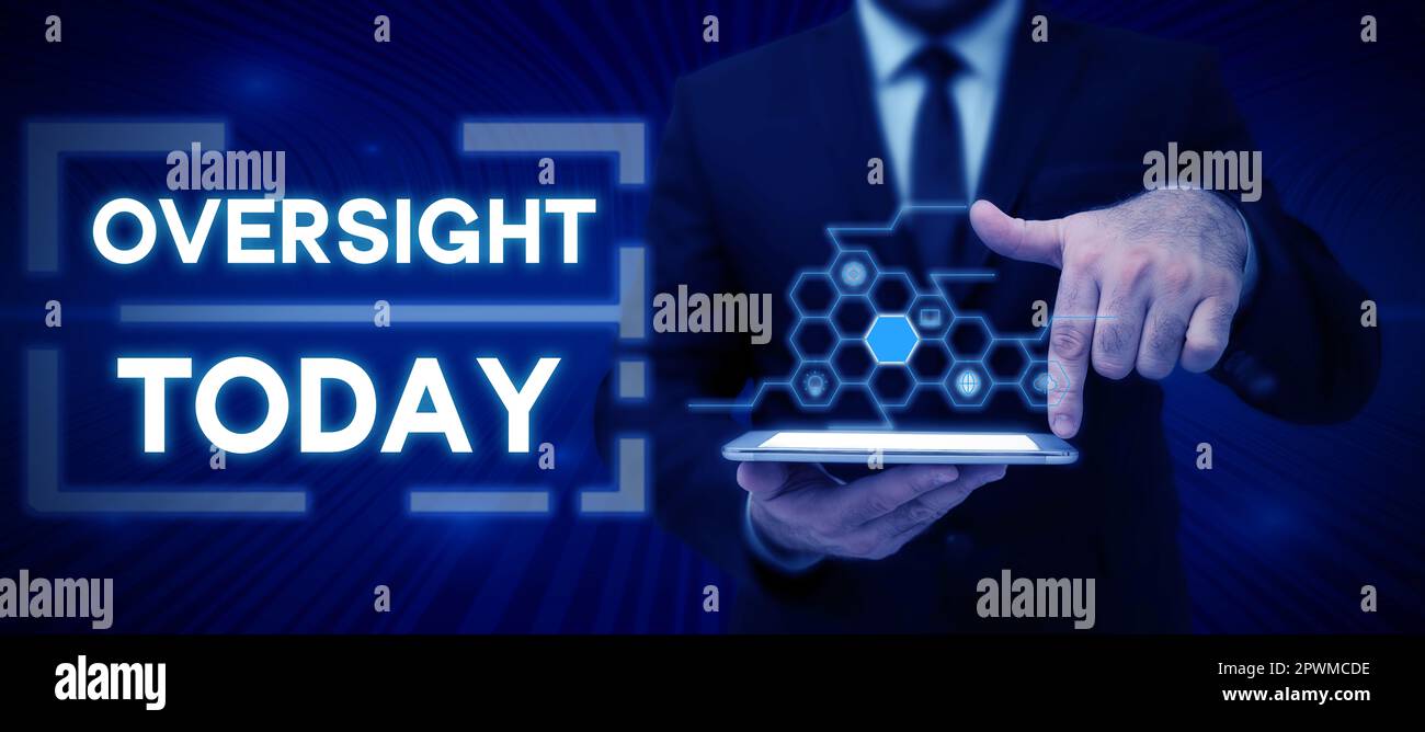 Inspiration showing sign Oversight, Word Written on Watch Organize job ...
