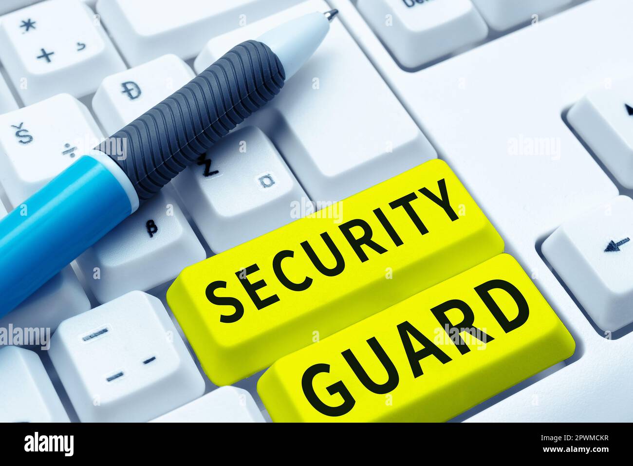 Text caption presenting Security Guard, Business idea tools used to ...