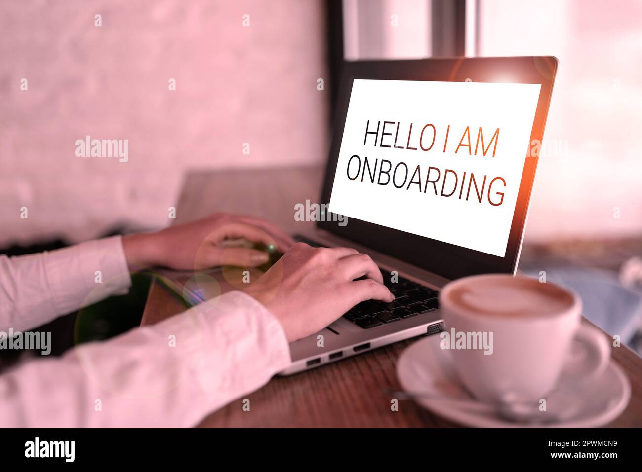 Text caption presenting Hello I Am Onboarding, Conceptual photo Action ... Text caption presenting Hello I Am Onboarding, Conceptual photo Action ...
