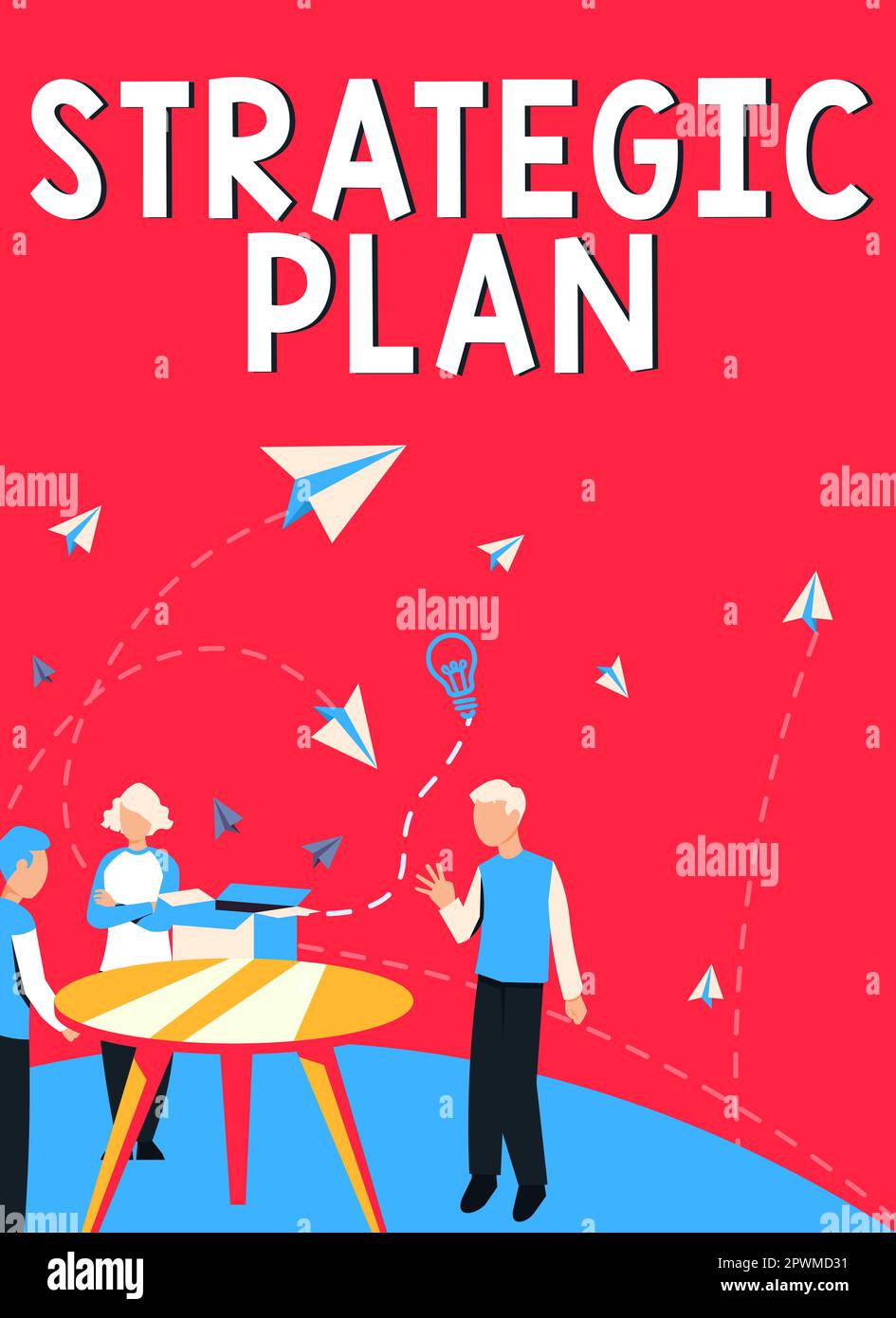 Hand writing sign Strategic Plan, Word Written on A process of defining ...