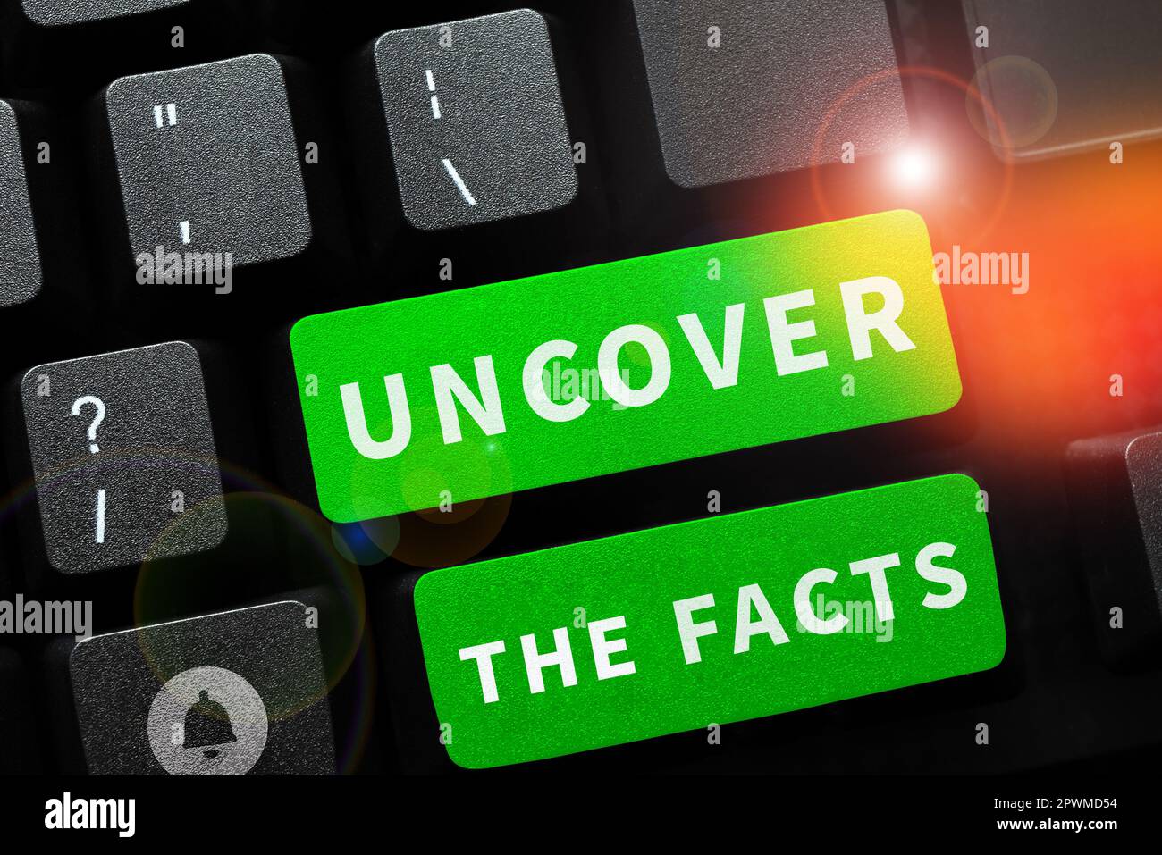 Hand writing sign Uncover The Facts, Business concept Find the truth ...