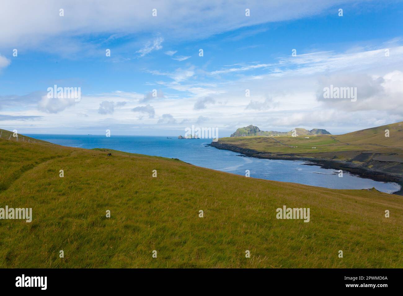 Westman Islands beach view with archipelago island in background ...