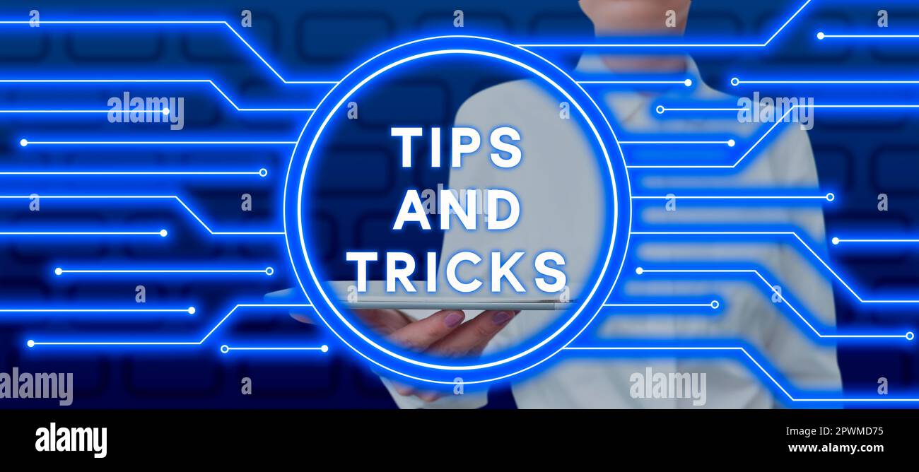 Text Showing Inspiration Tips And Tricks Concept Meaning Helpful