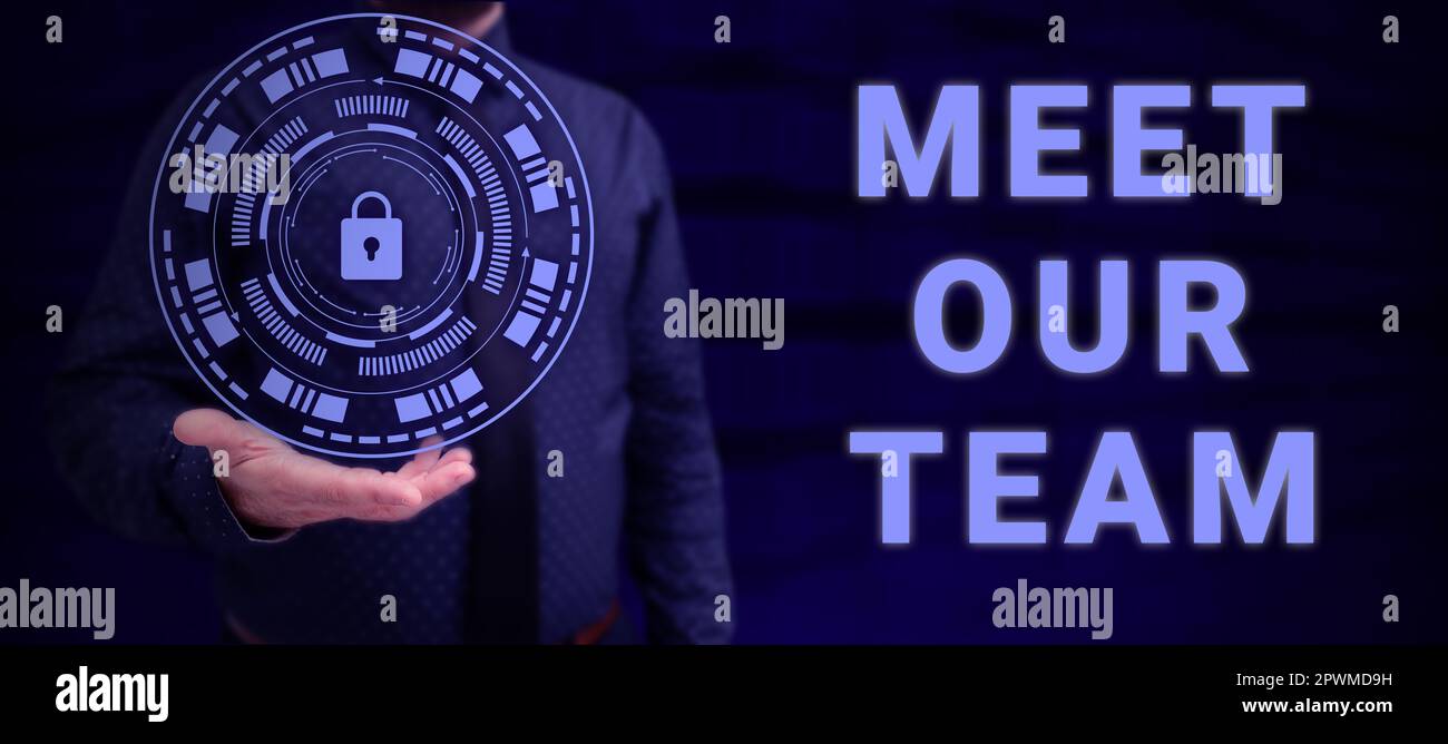 Handwriting text Meet Our Team, Concept meaning introducing another ...