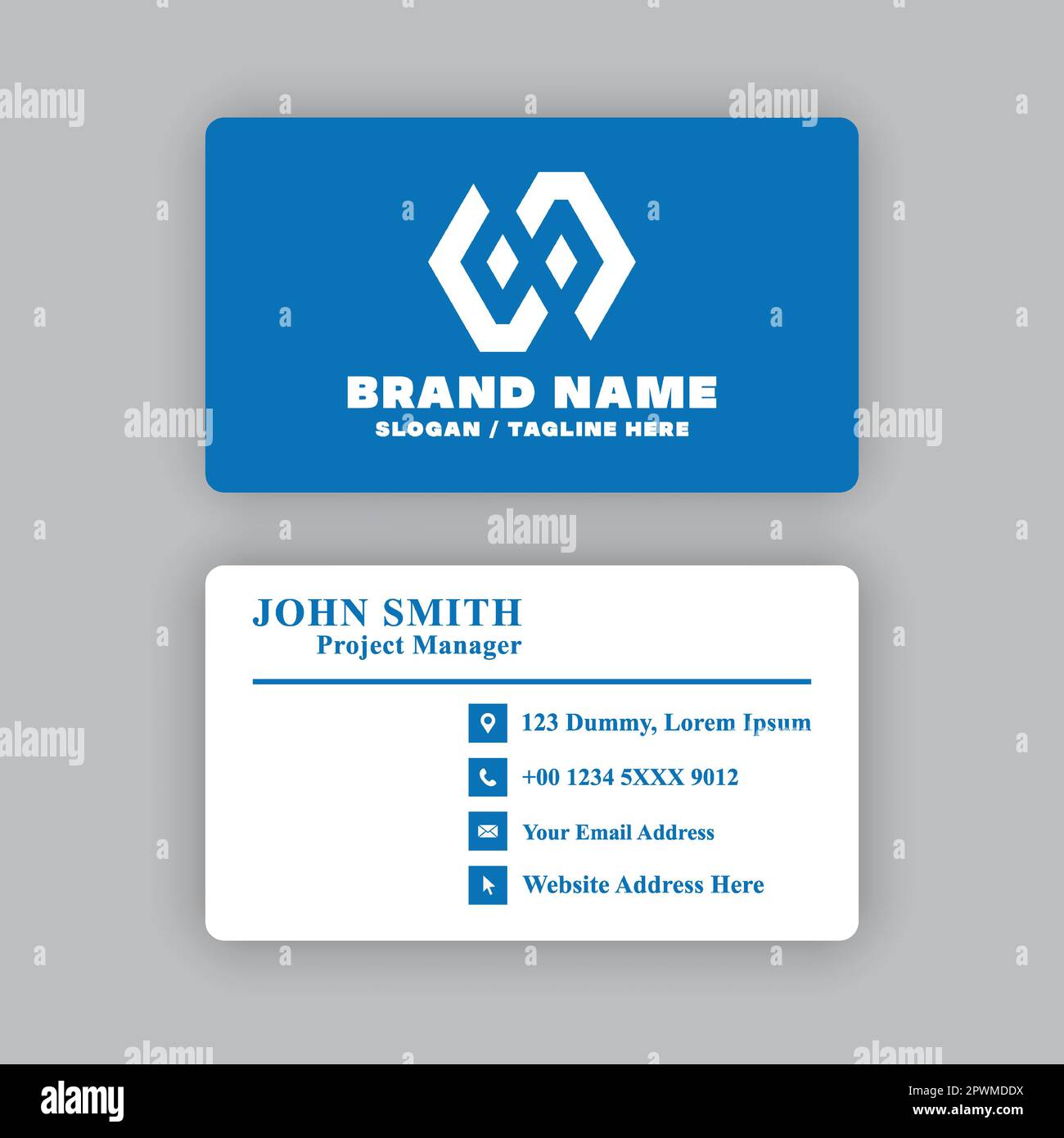 Simple, modern and elegant business card design template. Editable ...