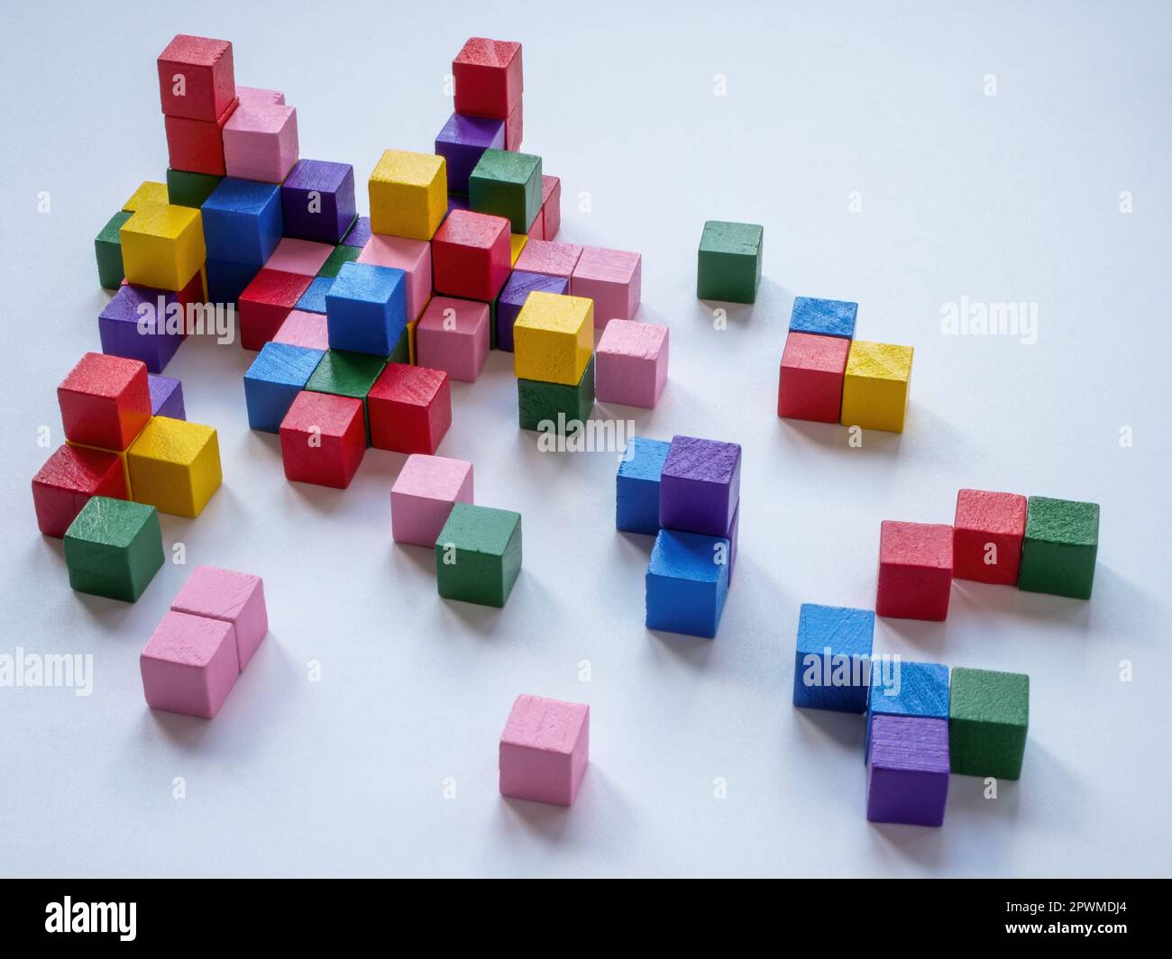 Abstract structure of colored cubes as a symbol of complex interaction ...