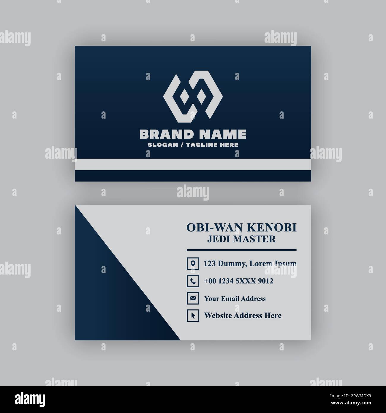 Simple, modern and elegant business card design template. Editable ...