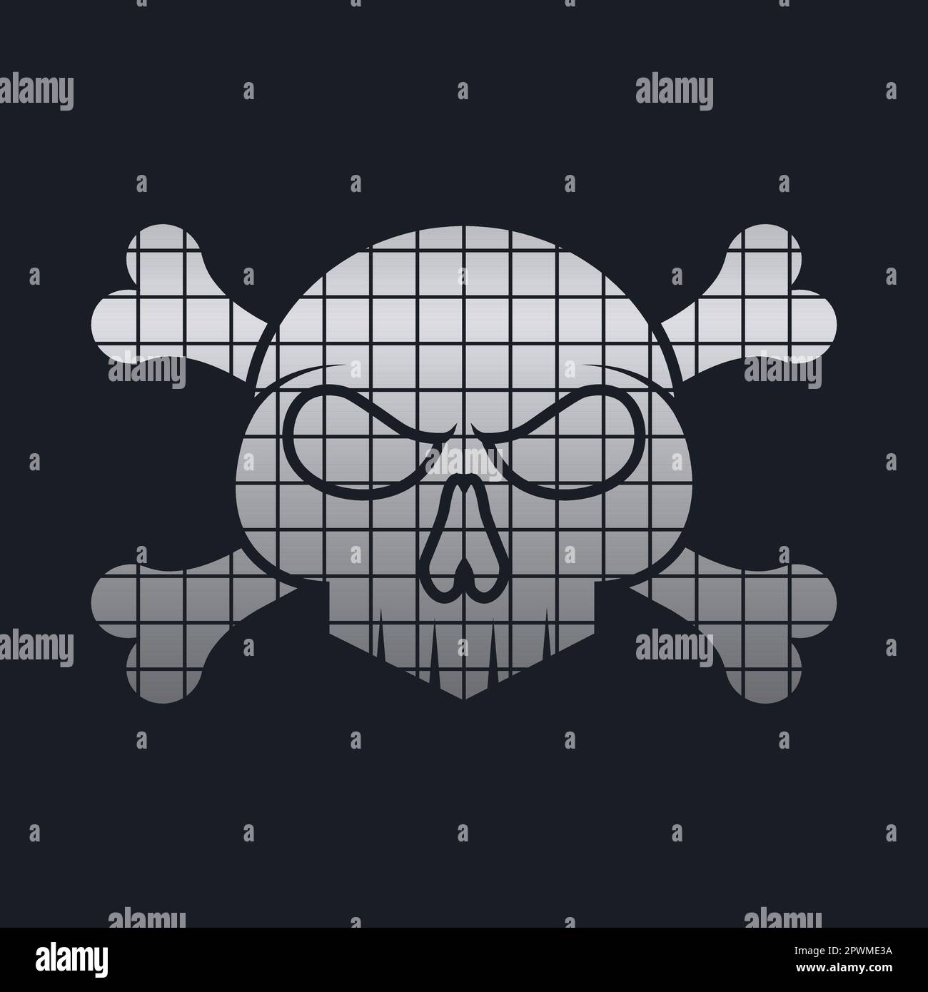 Skull and bones vector design. Editable, resizable, EPS 10, vector ...