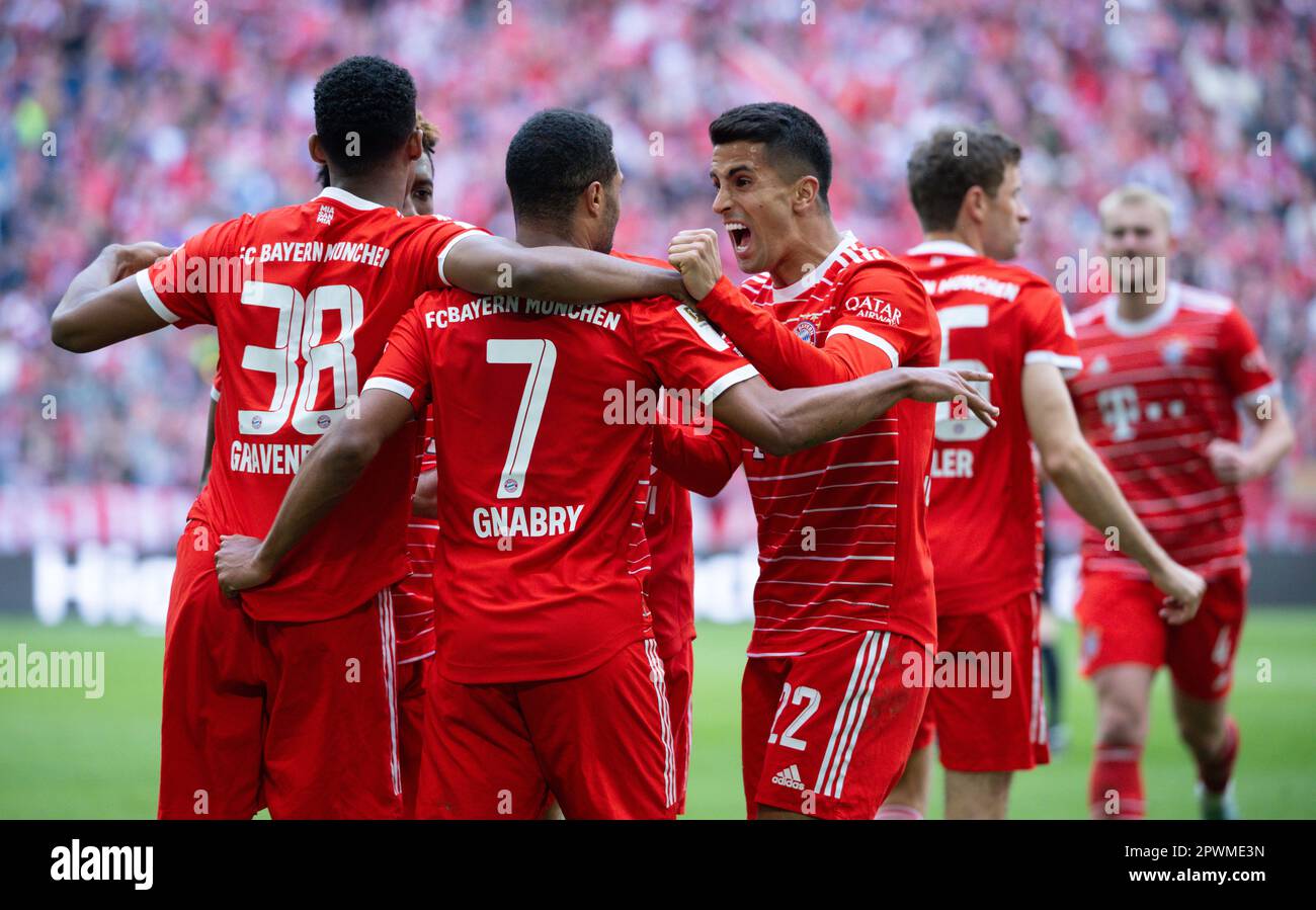 Munich, Germany. 30th Apr, 2023. Soccer: Bundesliga, Bayern Munich - Hertha BSC, Matchday 30 at ...