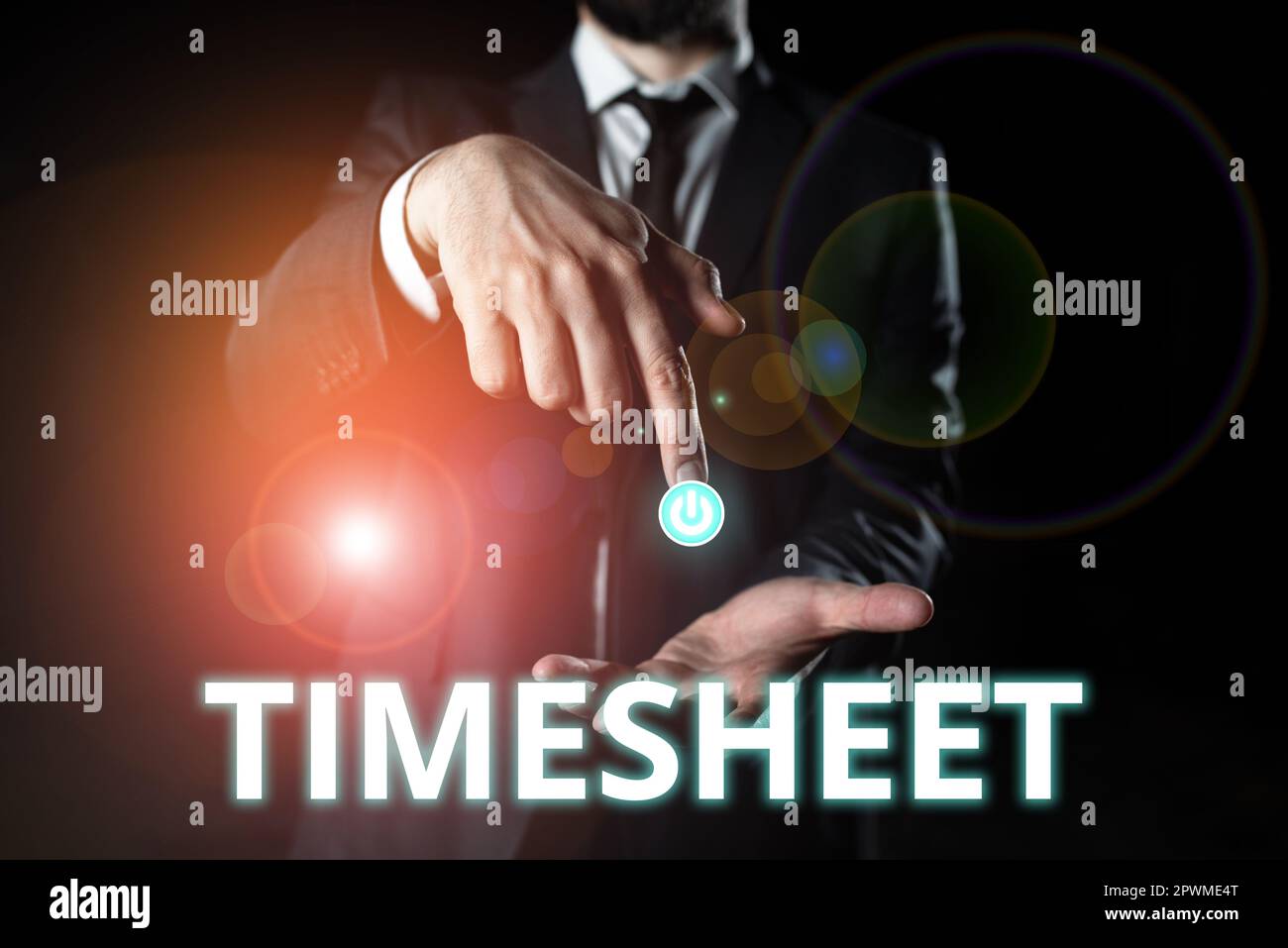 Text showing inspiration Timesheet, Word Written on graphical ...