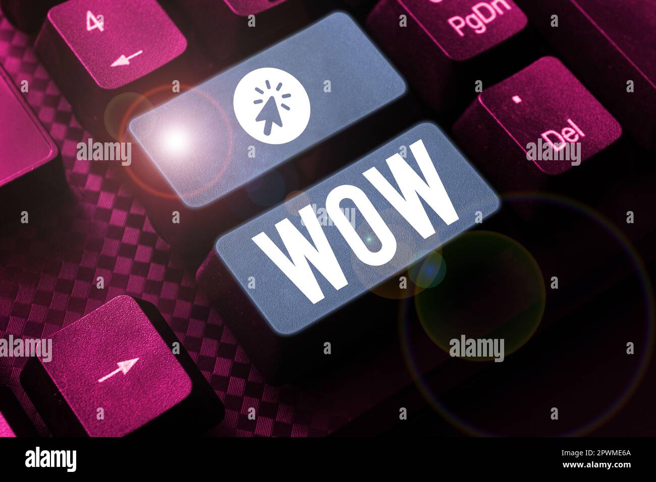 Conceptual display Wow, Word Written on Expressing astonishment and awe ...