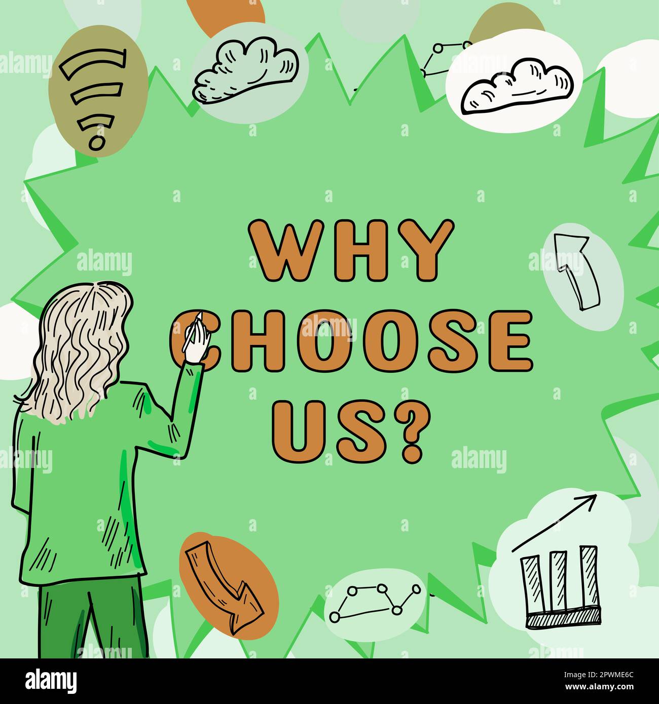 Inspiration showing sign Why Choose Us, Concept meaning Reasons for ...