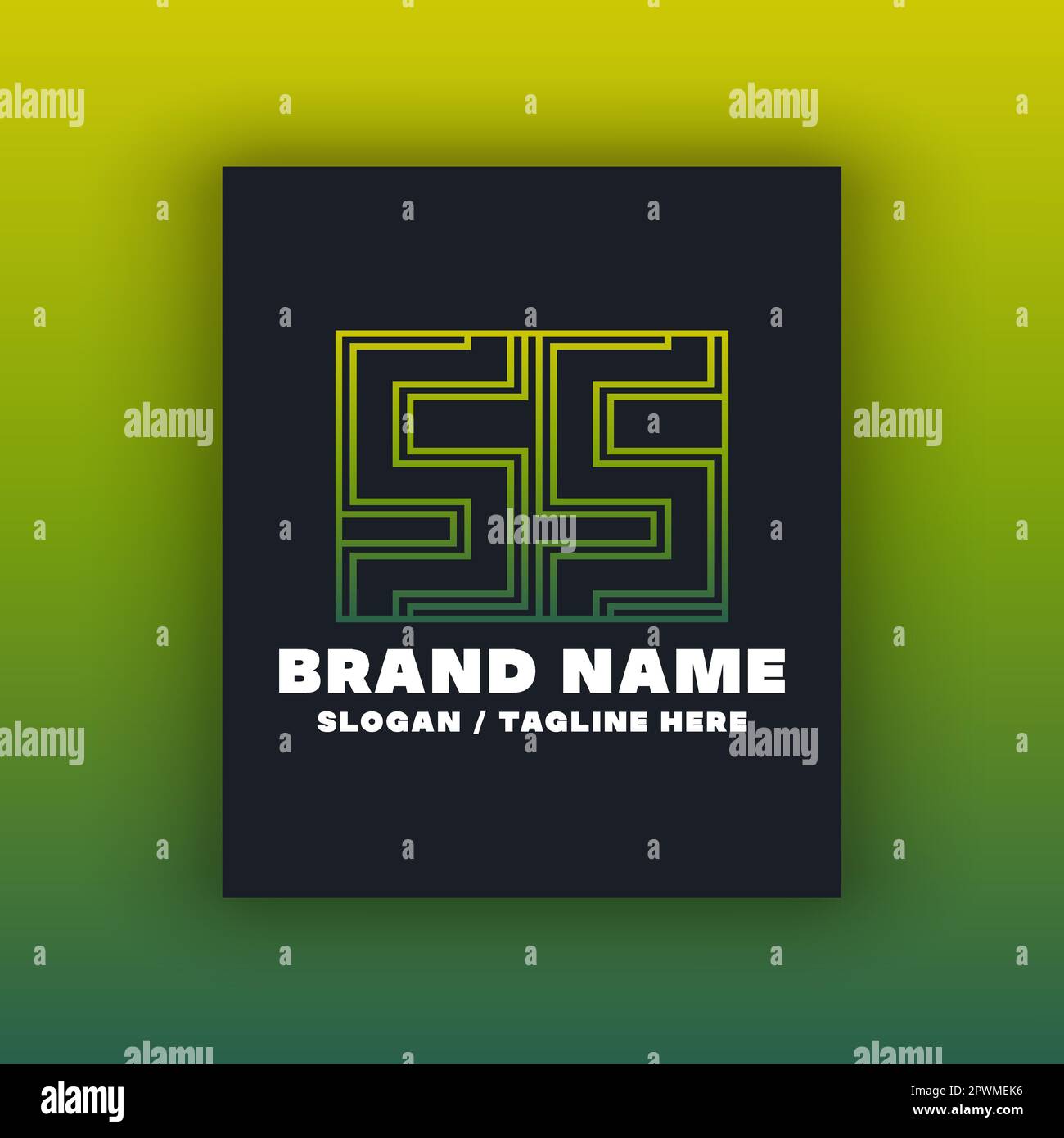 Simple letter SS logo design template. Editable, resizable, vector ...