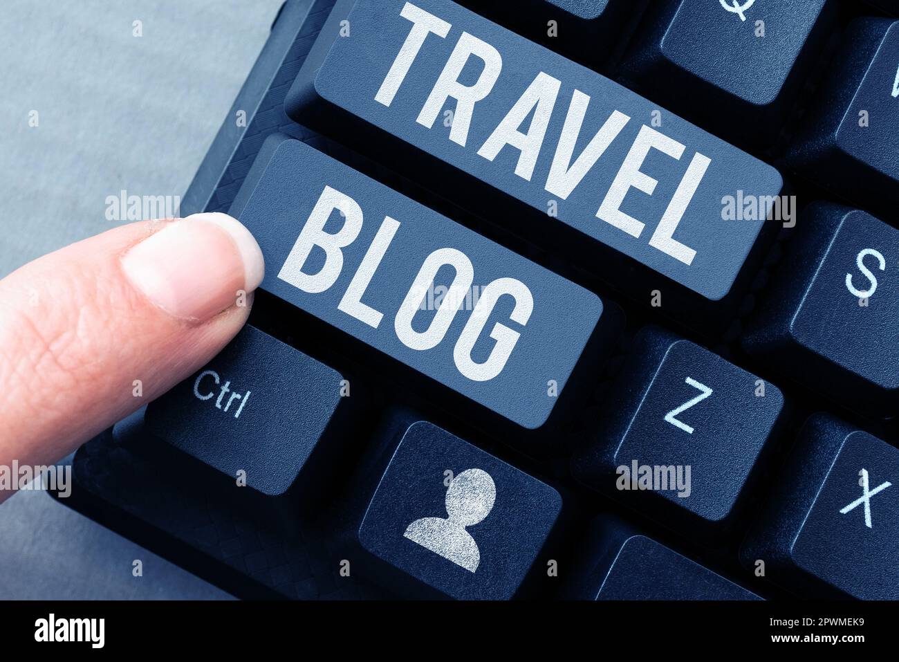 Text caption presenting Travel Blog, Word Written on Sharing thoughts ...