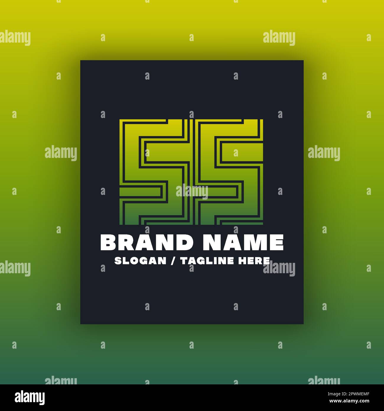 Simple letter SS logo design template. Editable, resizable, vector ...