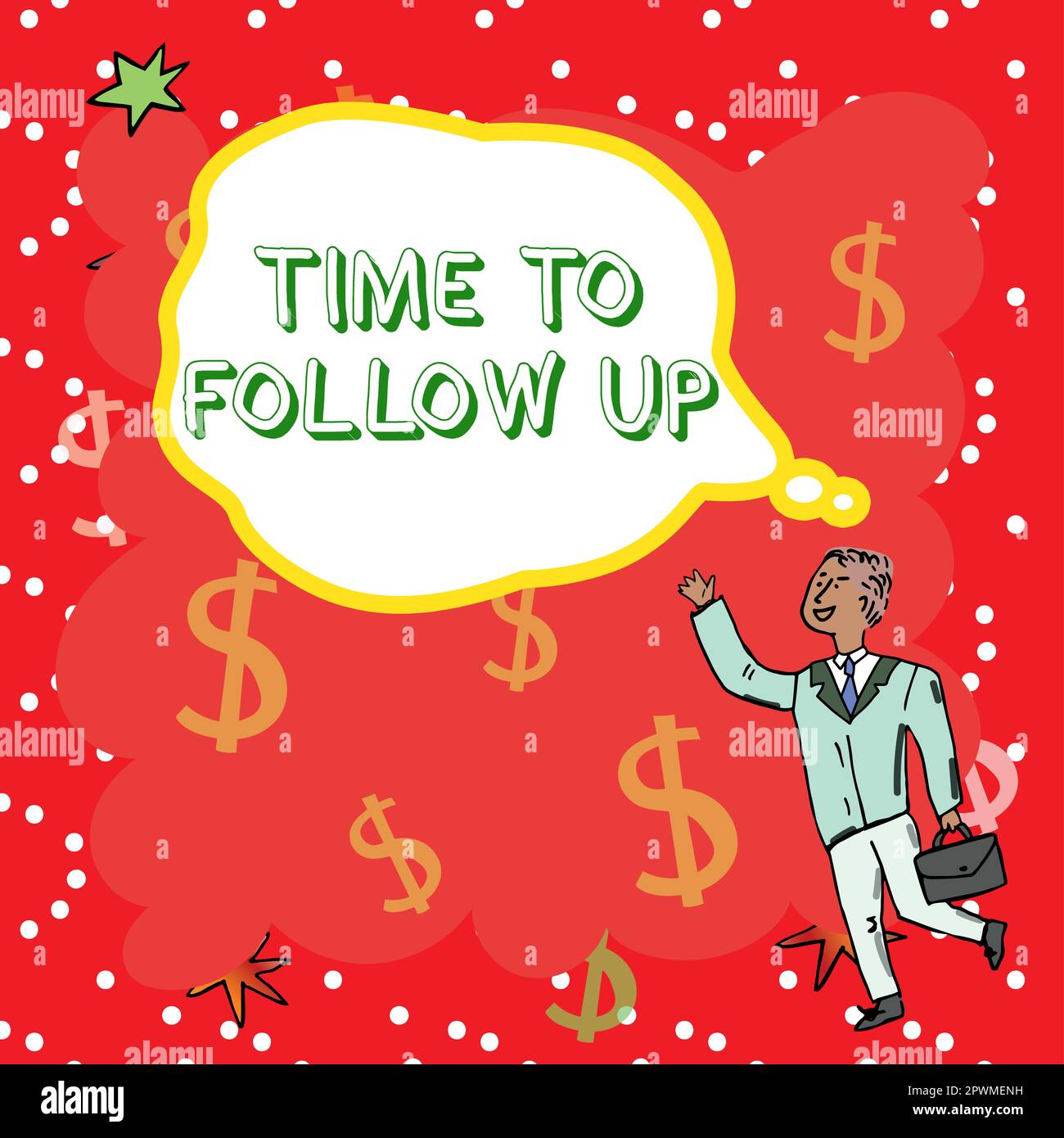 Text caption presenting Time To Follow Up, Word Written on Enquiry of ...
