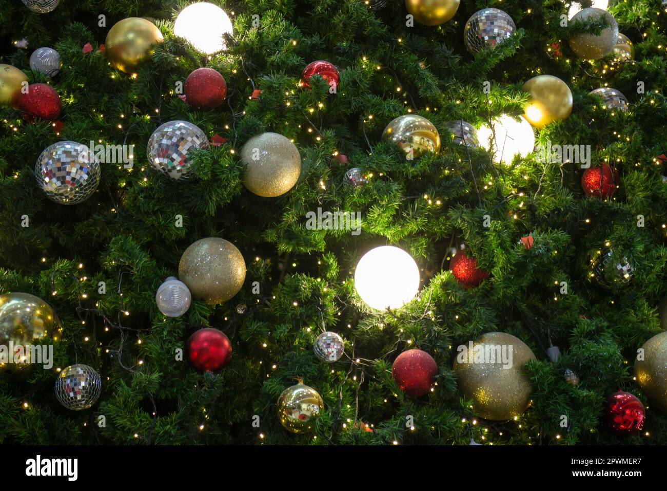 Christmas and New Year decorations in season of greeting, stock photo ...