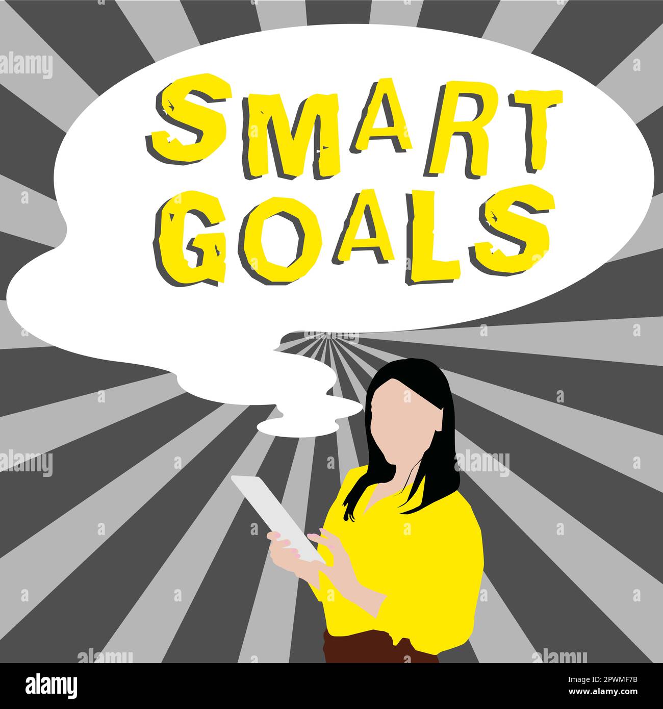 Hand writing sign Smart Goals, Business showcase mnemonic used as a ...
