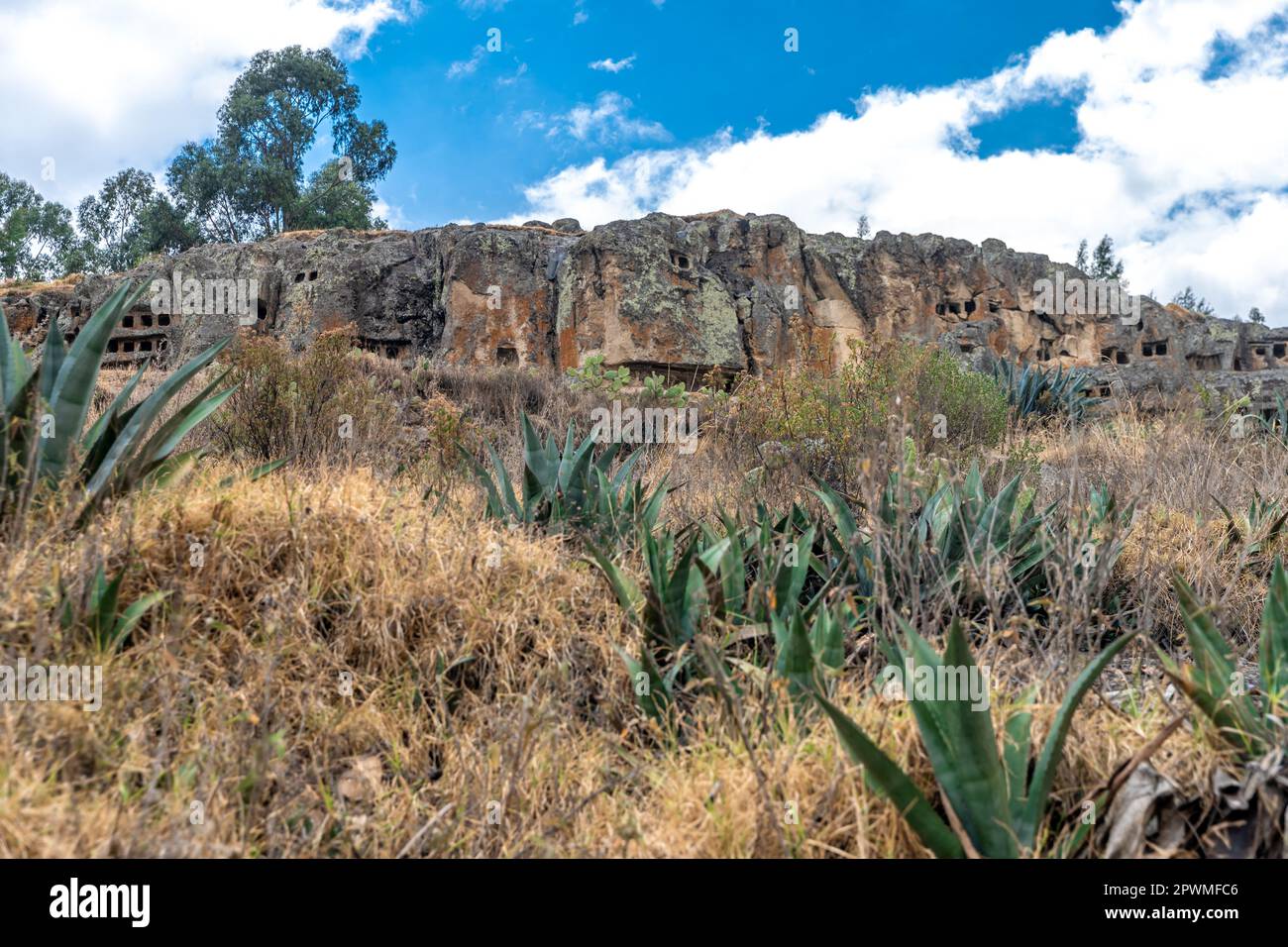Ventanillas de Otuzco Peruvian archaeological site, cemetery in the ...