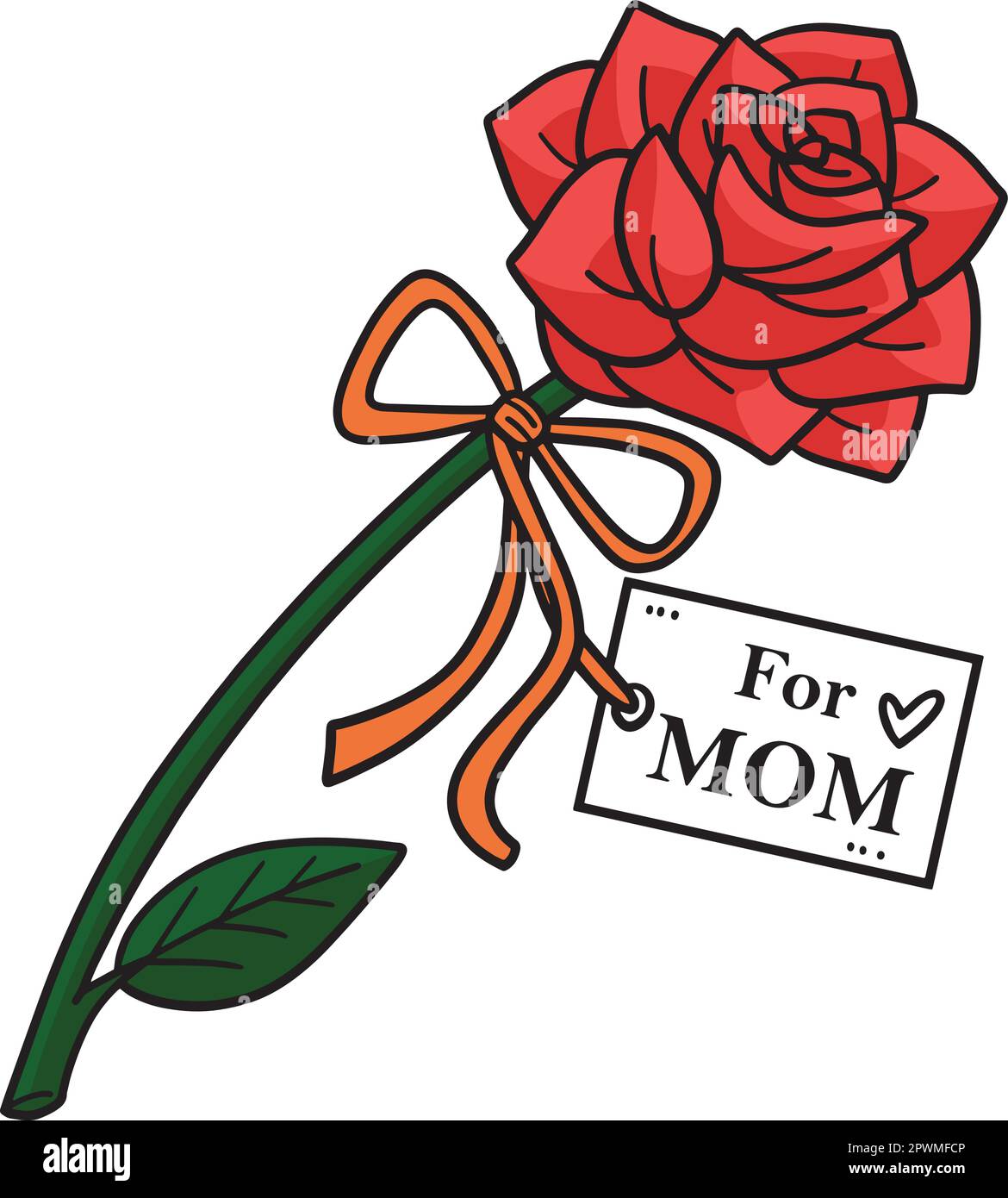 Mothers Day Flower Cartoon Colored Clipart Stock Vector Image & Art - Alamy