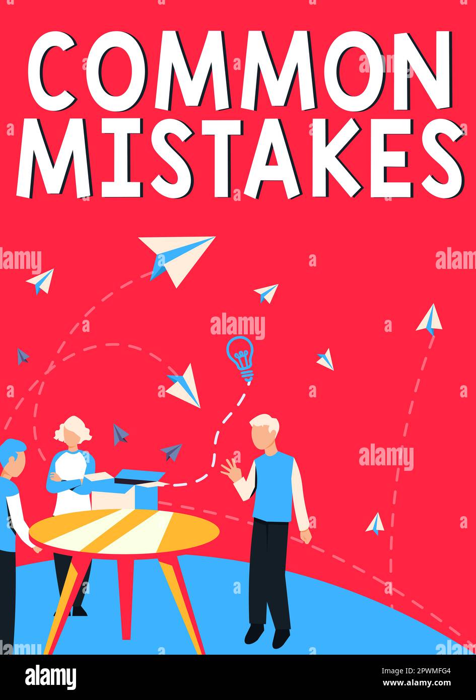Text caption presenting Common Mistakes, Concept meaning actions that ... Text caption presenting Common Mistakes, Concept meaning actions that ...