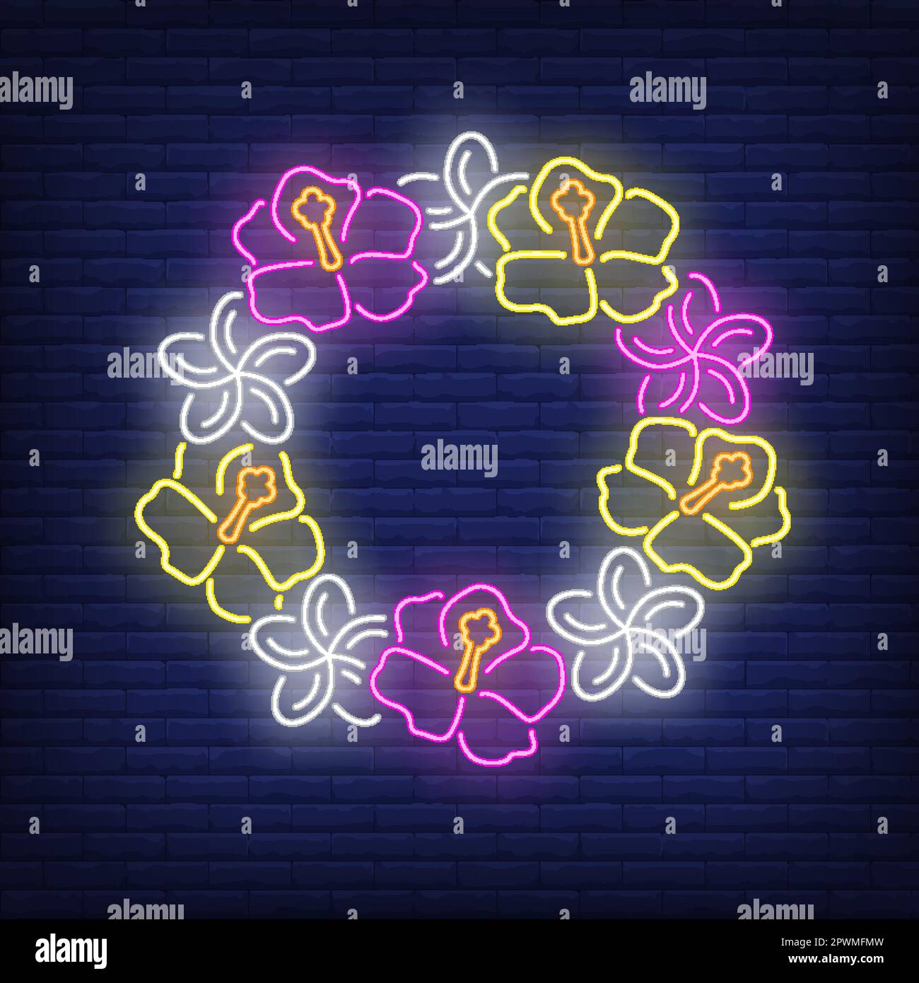 Isolated illuminated pink flower Stock Vector Images - Alamy