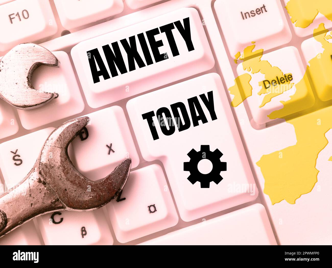 Conceptual caption Anxiety, Business approach Excessive uneasiness and ...