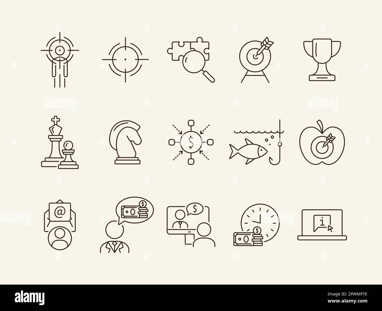 Strategy icon set Stock Vector Image & Art - Alamy