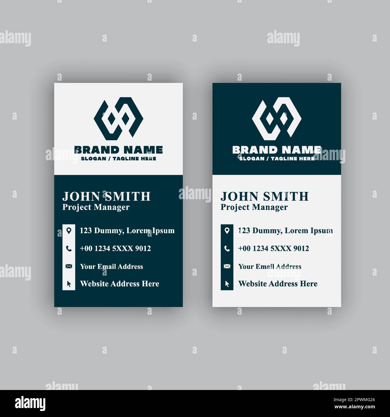 Simple, modern and elegant business card design template. Editable ...