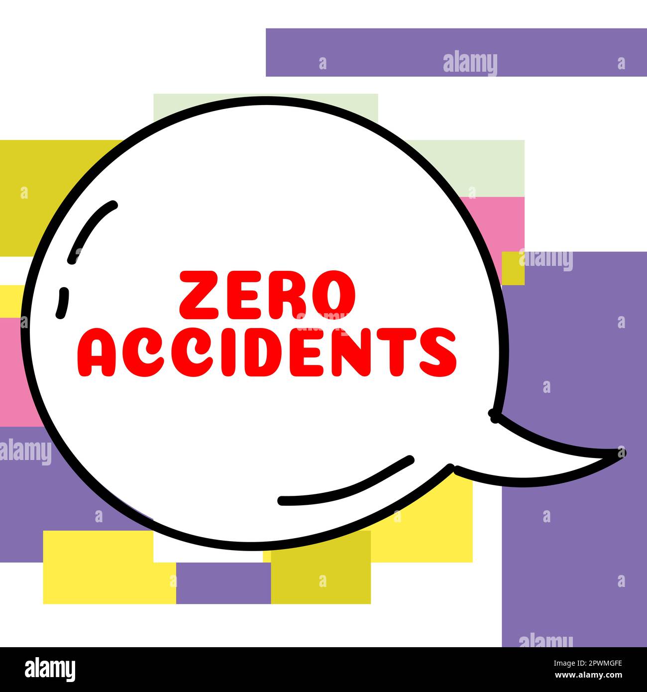 Conceptual display Zero Accidents, Concept meaning important strategy ...