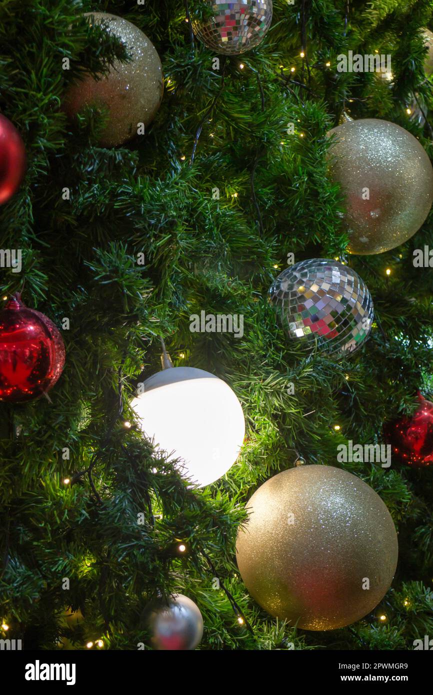 Christmas and New Year decorations in season of greeting, stock photo ...