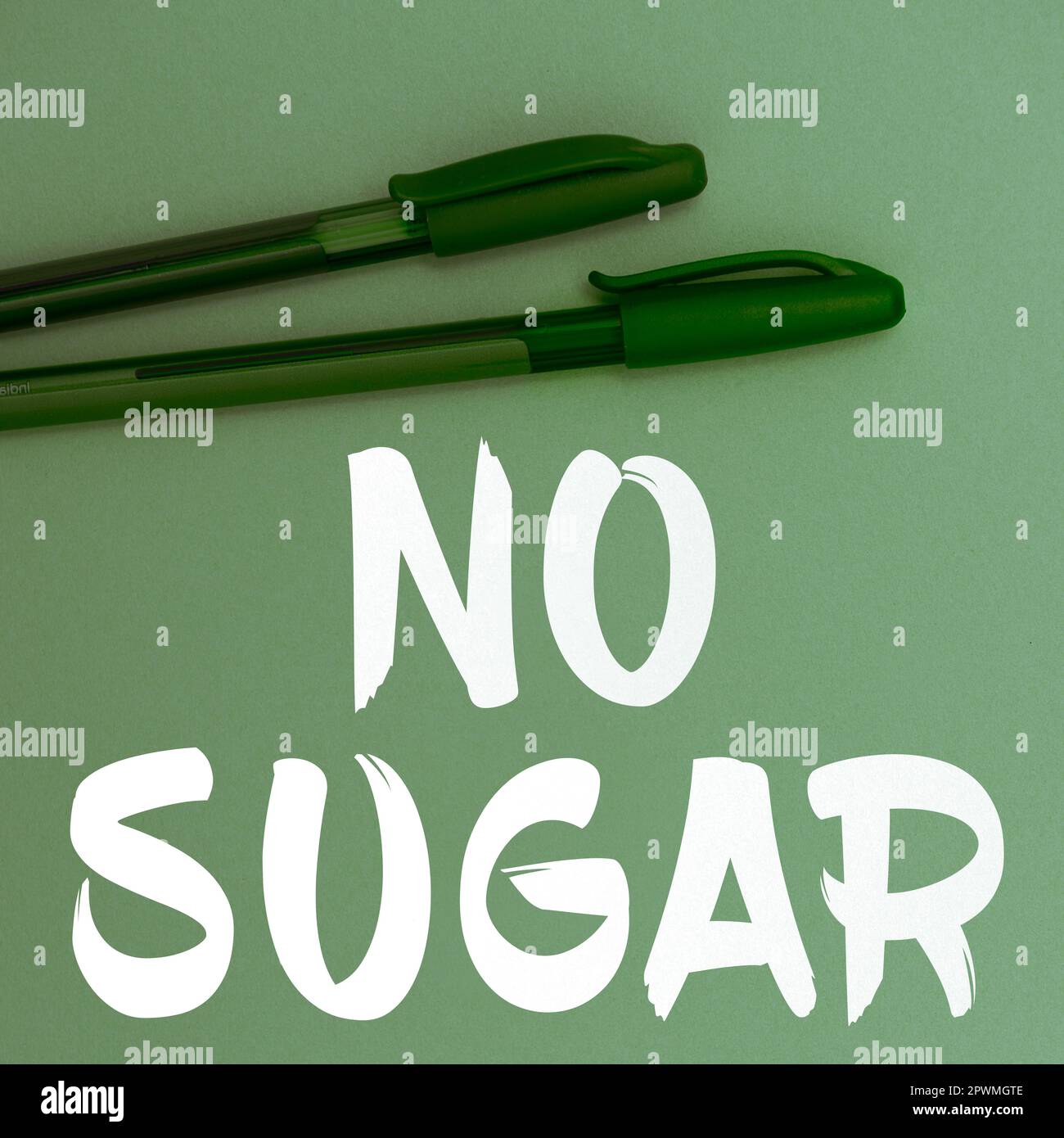 Hand writing sign No Sugar, Business approach has been left behind and ...