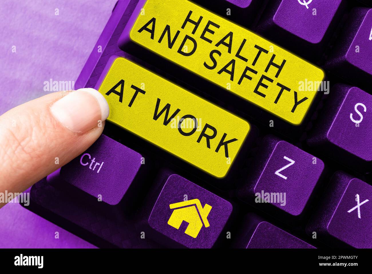 Sign displaying Health And Safety At Work, Business overview Secure ...