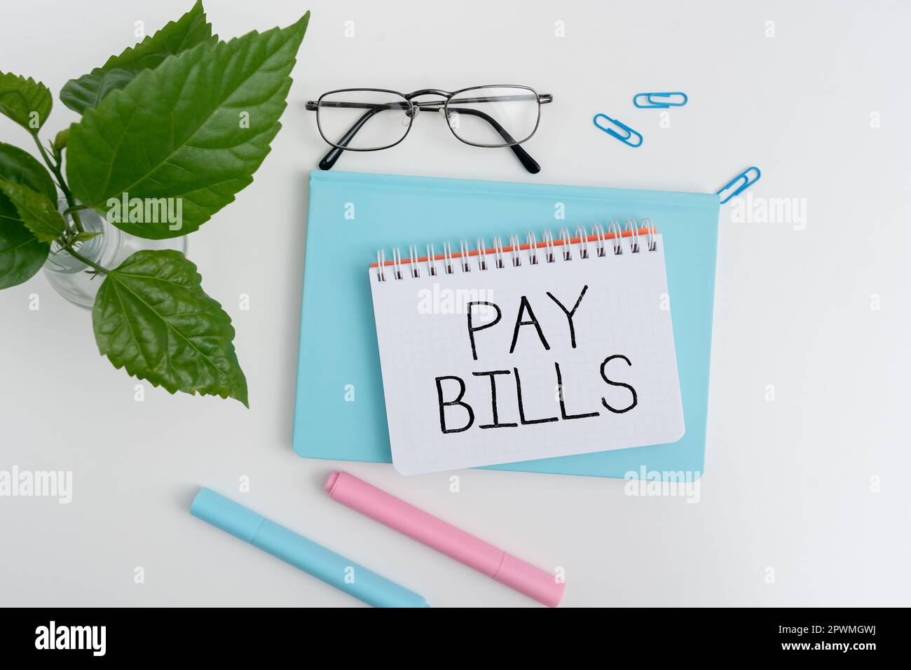 Sign displaying Pay Bills, Conceptual photo list of expenses to be paid ...