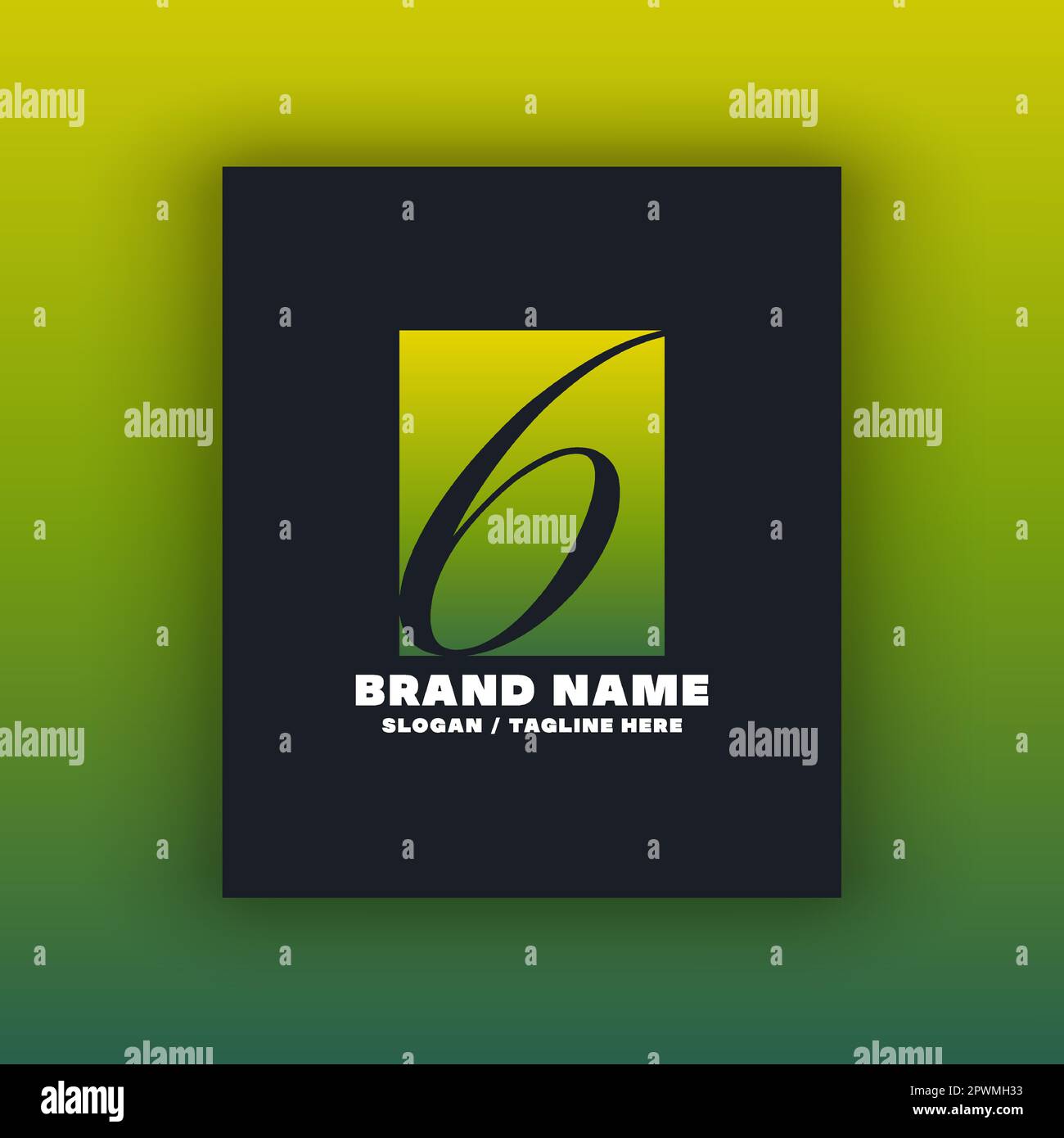 Simple number six logo design template. Editable, resizable, vector ...